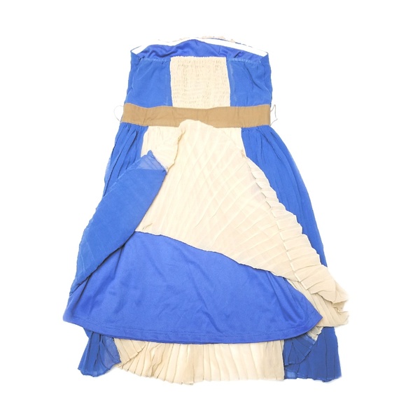 Ryu | Dresses | Ryu Royal Blue Cream Strapless Dress Nwt | Poshmark